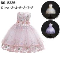 China Girls Princess Dress Zipper Closure Summer Party Wear Ready to Ship Stock 27 for sale