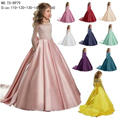 China Girls Princess Party Dress Ready to Ship Stock 98 Cotton Lace for sale