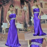 China Purple Zipper Closure Women Formal Evening Dress Elegant Lady Party Wear Stock 68 for sale