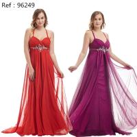 China Custom Floor Length Red Evening Dress Formal Party Wear Stock 79 for sale