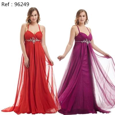 China Custom Floor Length Red Evening Dress Formal Party Wear Stock 79 for sale