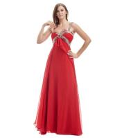 China Custom V Neck Women Formal Evening Dress Party Lady Gown Ready to Ship for sale