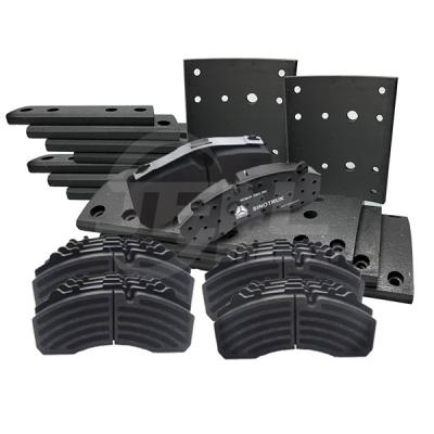China Customizable high quality heavy truck parts brake pads brake lining for Yutong bus Shac Howo Zhongtong for sale
