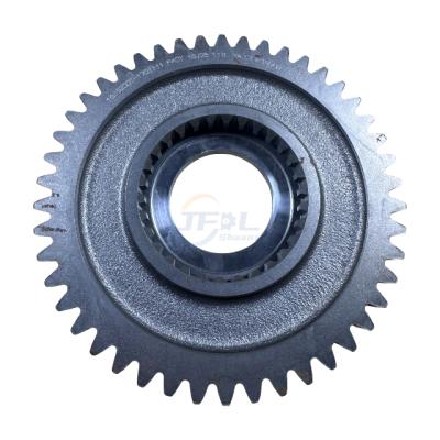 China High Quality 20CrMnTi Alloy Steel Pinion Main Shaft 1st Gear with 46-Tooth Design and Twin Countershaft Tech for Shacman Trucks for sale
