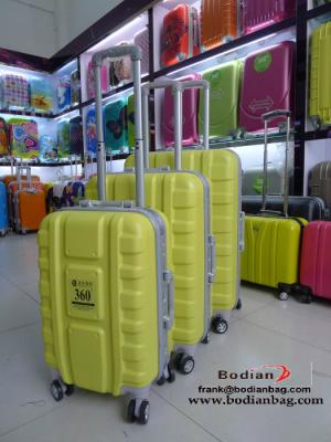 China latest new type abs luggage sets with aluminum frame super light weight for sale
