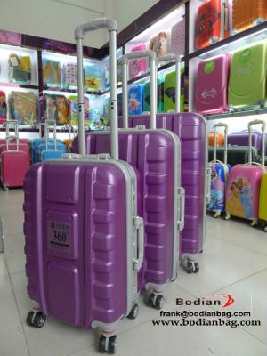 China latest new type abs luggage sets with aluminum frame super light weight for sale