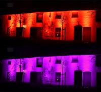 China Battery Stage Lighting Dmx Led Wall Washer light 8*10W IP65 Outdoor Waterproof City Color RGBW Strobe for sale