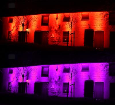 China Battery Stage Lighting Dmx Led Wall Washer light 8*10W IP65 Outdoor Waterproof City Color RGBW Strobe for sale