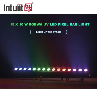 China High Power 15x 10 W Led Building Light Dmx 512 RGBWA Led Wall Washer Light IP65 Dmx Control Led Light Bar for sale