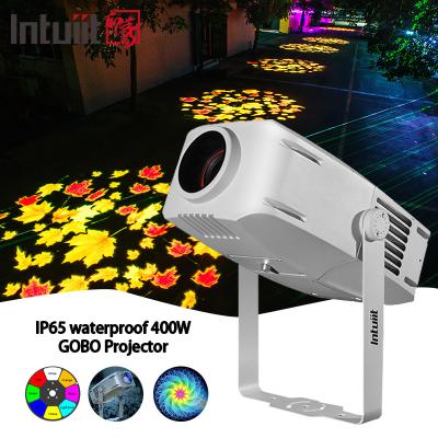 China Custom 400W Outdoor IP65 Waterproof Rotating Advertising Image Projection Lamp Gobo Shop Logo Projector for sale