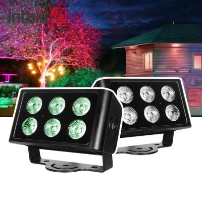 China 6x5W IP65 Waterproof RGBW 4IN1 Outdoor Landscape Led Flood Light DM512 Control for sale