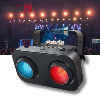 China 2 Eyes Warm White Amber / RGB Cob Par Blinder 2x90w Audience Lamp Led Stage Blinder Light for sale