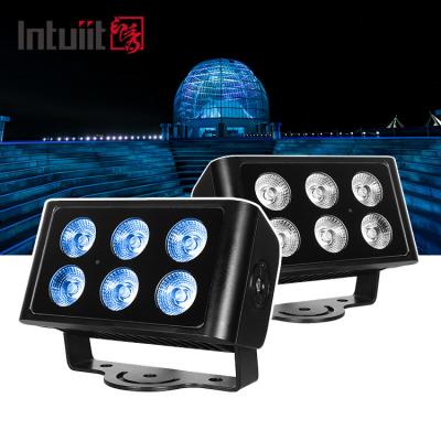 China DMX512 6x5W RGBW 4in1 IP65 Waterproof DJ Wedding Stage City Wall Washer Outdoor LED Wash Flood Light for sale