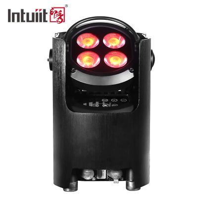 China Battery Powered Up Light 4*12W RGBW 4in1 LED Uplights Battery Par Light for Dj Club Party Wedding Stage for sale