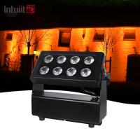 China Waterproof Battery Powered Wireless City Color Wash Lighting Projector 8X15W RGBW Leds Led Stage Lights for sale