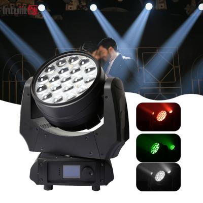 China LED Stage Light 19x10W DMX RGBW 4in1 Zoom LED Wash Wall Moving Head Light For DJ Bar Disco Club Concert for sale