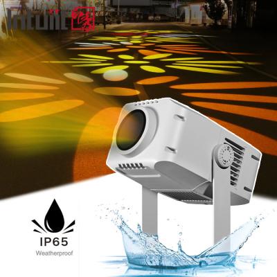 China 100W Outdoor Advertising LED Gobo Logo Projector Light Rotating Waterproof DMX512 Control Aluminum Beam Projector IP65 Rated for sale