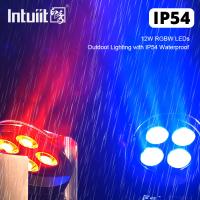 China IP54 Remote Control Wedding Stage Battery Led Uplight Rgb Wireless Dj Light Bar Dmx512 4x12W Led Spotlights for sale