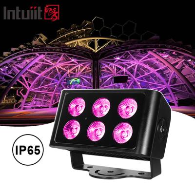 China 6x5W 4pcs LED Beads Outdoor Square IP65 Waterproof DMX Stage Light Flood Light RGBW 4 In 1 for sale