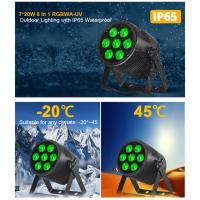 China IP65 Waterproof Aluminum LED Par Light 7x20W RGBWA UV 6in1 DMX512 Professional Stage Uplight for Outdoor Event Wedding Show for sale
