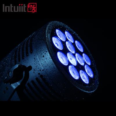 China IP65 Waterproof Outdoor DJ Stage Lights 12x20W RGBWA UV 6in1 Aluminum LED Par Noiseless Disco Wash Effect With DMX512 for sale