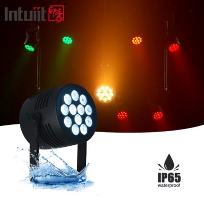 China Waterproof 12x20w RGBWA UV 6IN1 LED Par Light Outdoor IP65 DMX512 Par Can Lighting Stage Par for sale