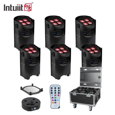 China 4*12W LED Par Can IP54 Rainproof Battery Powered Wireless DMX Remote Control RGBW 4in1 Stage DJ Wash Light Uplighting for sale