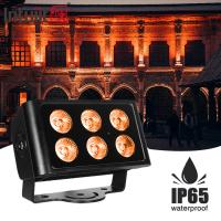 China DMX512 6x5W RGBW 4in1 IP65 Waterproof DJ Wedding Stage City Wall Washer Outdoor LED Wash Flood Light for sale