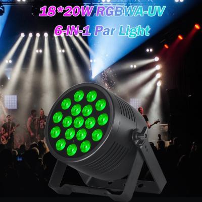 China 18x20 Waterproof DMX Led Par Can RGBWA UV for Outdoor Theater Wedding Concert Show Events for sale