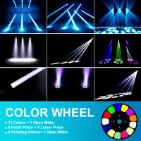 China LED 200W Stage Light Beam 9 Rotating Gobos 12 Colors with DMX512 Lighting for Wedding Party Show for sale