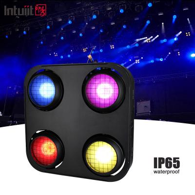 China IP65 2in1 Amber & Warm White Waterproof Cob Stage Blinder Light 4x90W 4Eyes Audience Dmx512 LED COB Blinder Light for sale