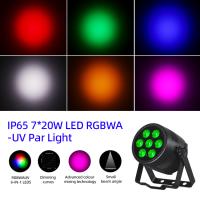 China Super Bright 7x20W RGBWA+UV 6in1 LED Par Light IP65 Outdoor Waterproof Stage Lighting for Wedding Event Rental Church Party Disco for sale