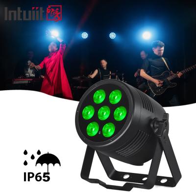 China 7*20W 6in1 LED Exterior Outdoor IP65 Waterproof RGBWA-UV DMX 512 Control Par Light for sale