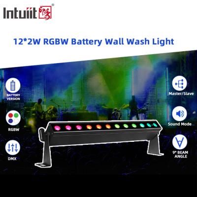 China IP20 Battery Power 12x2W 0.5m 4in1 Led Wall Washer Lights Stage Light for sale