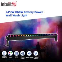China IP20 24x2W RGBW 4in1 Battery Power Smart Sound-active Control LED Wall Washer Bar Light for sale