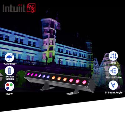 China IP65 Battery Power Led Wall Washer 12pcsx2W Rgbw 4in1 Led bar Light for Outdoor for sale