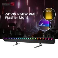 China LED 24*2W Stage Lighting DMX512 RGBW Led Light Bars Linear Disco Stage Club Wedding Voice-Activated Led Wall Washer Light for sale