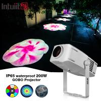 China Outdoor Waterproof 200W Rotating Gobo Projector Custom Led Advertising Image Sign Far Distance Logo Light Projector for sale