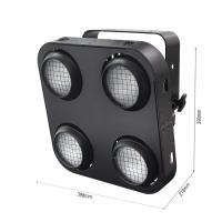 China 4-Eye LED COB Blinder Light 4x90W RGB Warm White Amber Stage Blinder Strobe DMX512 Pixel Control Stage Lights for Event Party for sale
