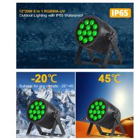 China Professional IP65 Waterproof LED Par Light 12x20W RGBWA+UV 6in1 DMX512 Stage Wash Light for Outdoor Wedding Party Event DJ Disco for sale