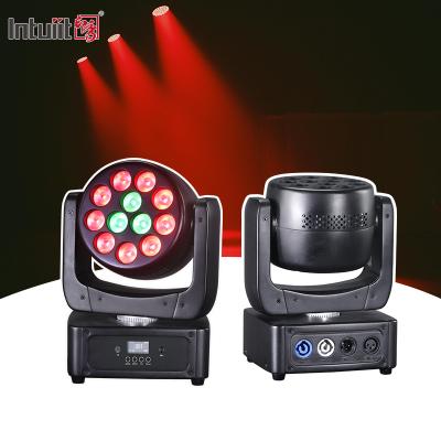 China Moving Head Lights 12*8W LED Stage Lights RGBW DJ Lighting DMX 512 Sound Activation for Event Parties Wedding Church Live Band Show for sale