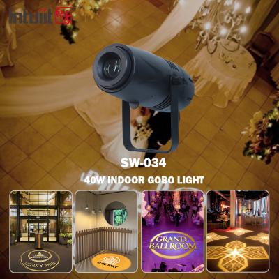 China 40w Indoor Commercial Advertising Gobo Projector Lamp Led logo Floor Projector Welcome Source Factory for sale