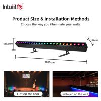 China Indoor LED Wall Washer Light 24x2W RGBW DMX512 Sound Active Stage Bar Lighting IP20 Linear Wash Light for Architectural Interior Decor for sale