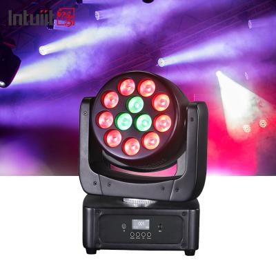 China LED Moving Head Light 12x8W RGBW Stage Lights Auto, DMX512,Sound Activated DJ Lights for Music Party Disco Wedding for sale
