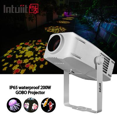 China 200W ZOOM 10-30degree Exterior Outdoor Waterproof LED Gobo Logo Image Advertising Rotary Projection Projector for sale