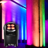 China 4*12W RGBW IP54 Wireless Battery Powered LED Uplights Spotlights for Garden Applications for sale