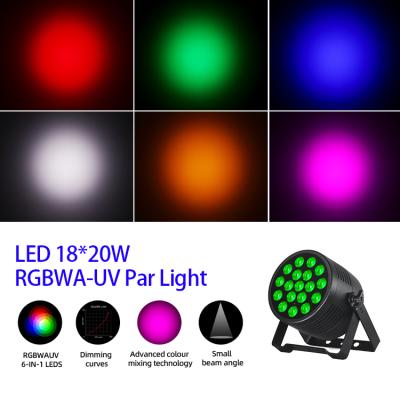 China Party Equipment Par Led Stage Light 18x20w Rgbwa UV Led Par Light for sale