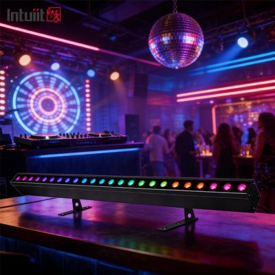 China IP65 RGB 24*2W 1M LED Wall Washer Sound Control DMX RGBW Lighting Bar for Wedding Party with Remote Controller for sale