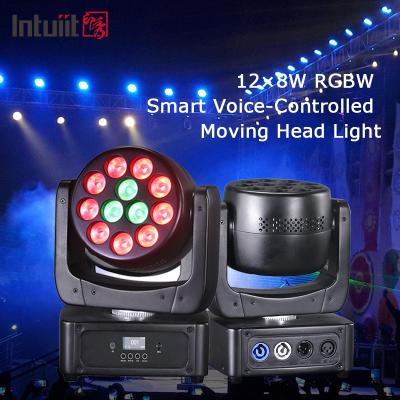 China Factory Direct Price LED 12*8W RGBW Moving Head Stage Light with DMX512 Control IP20 Rated for Party Wedding DJ Events for sale