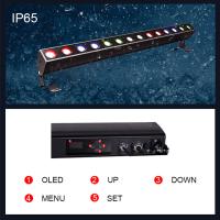 China LED Wall Washer Bar 4x10W RGBW 4in1 IP65 Outdoor Stage DJ Wash Light Linear Strip DMX Wedding Back Light for sale